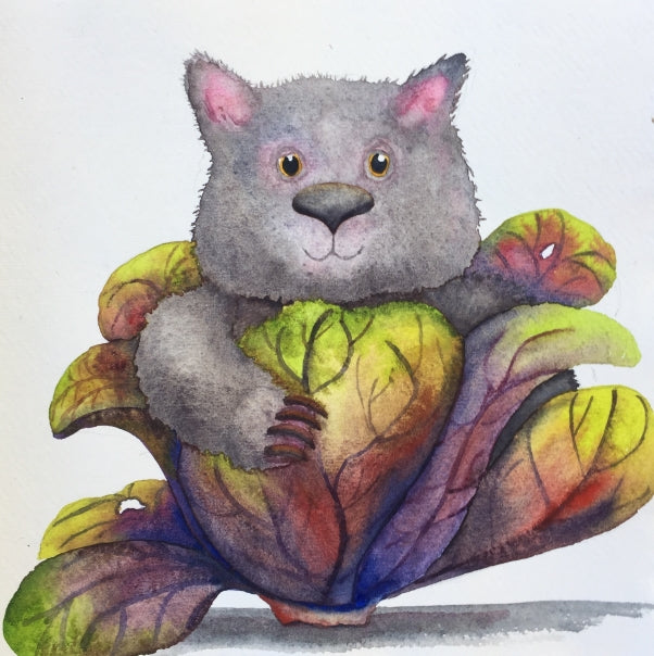 Cabbage Patch Wombat SOLD – PJ Paintings